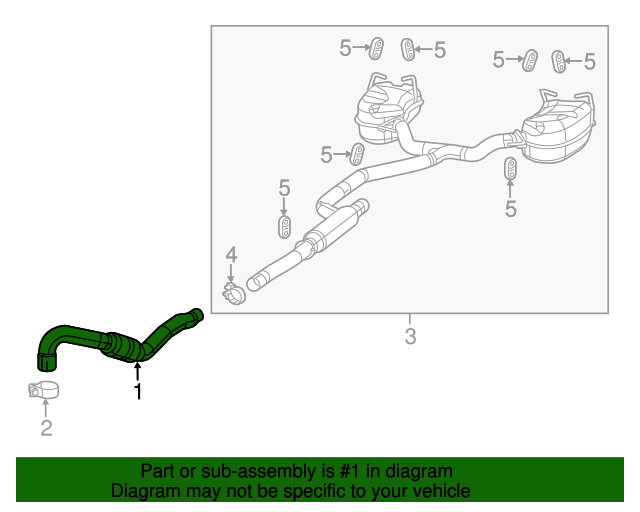 2011-2019 Dodge Journey Intermediate Pipe 05147106AC | Mopar Parts Canada