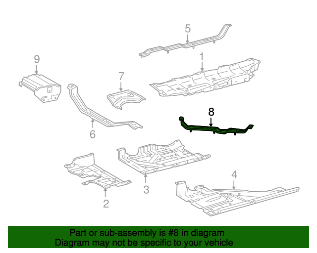 2010-2022 Lexus Stay 58738-0E010 | OEM Parts Online