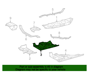 58167-0E042 - Floor Pan Splash Shield 2016-2022 Lexus RX350 ...