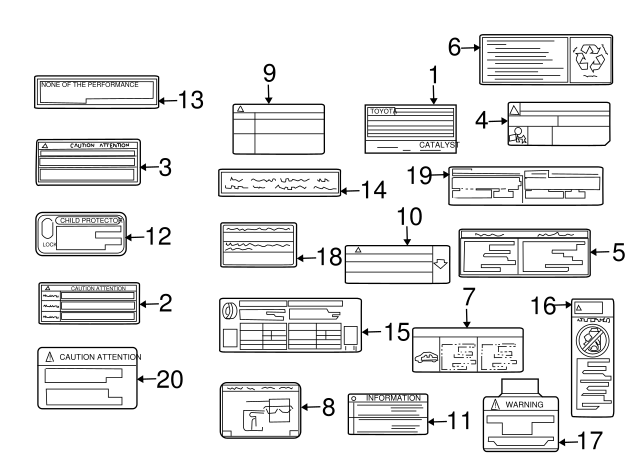 16299-21010 - Info Label 2004-2009 Toyota Prius | Longo Toyota Parts