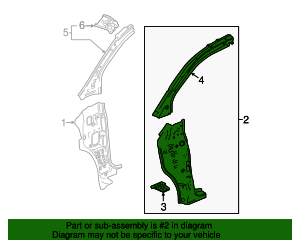 2015-2020 Chevrolet Trax Passenger Side Body Hinge Pillar Outer Panel ...