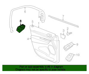 2011-2019 Mopar Window Switch 68086692AF | TascaParts.com