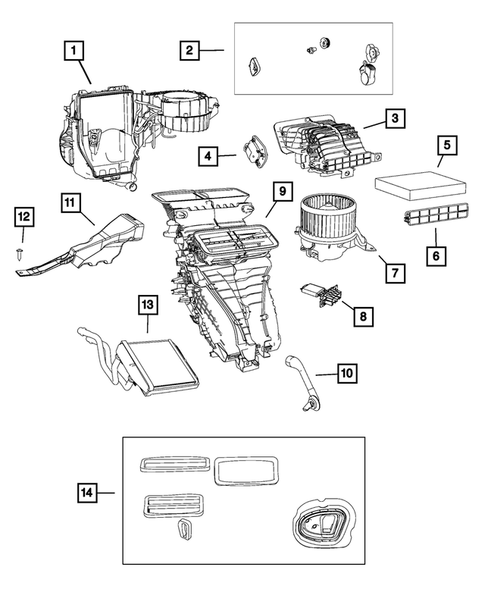 Air Conditioner and Heater Units for 2015 Ram ProMaster City | Mopar ...