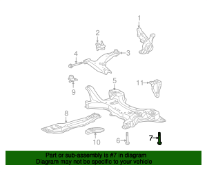 90119-14125 - Suspension Cross-Member Bolt - 2004-2013 Toyota | OEM ...