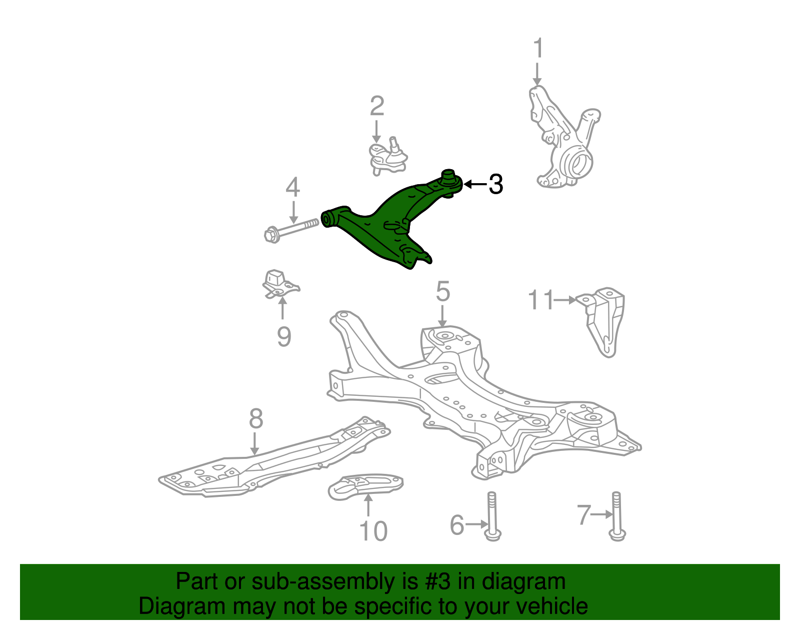 2009-2013 Toyota Control Arm 48069-02190 | OEM Parts Online
