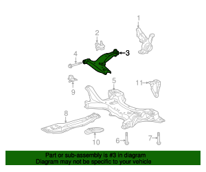 2008-2013 Toyota Corolla Lower Control Arm 48068-13010 | Toyota Parts