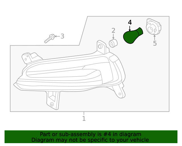 2019-2021 Kia Forte Bulb 18644-21057N | TascaParts.com