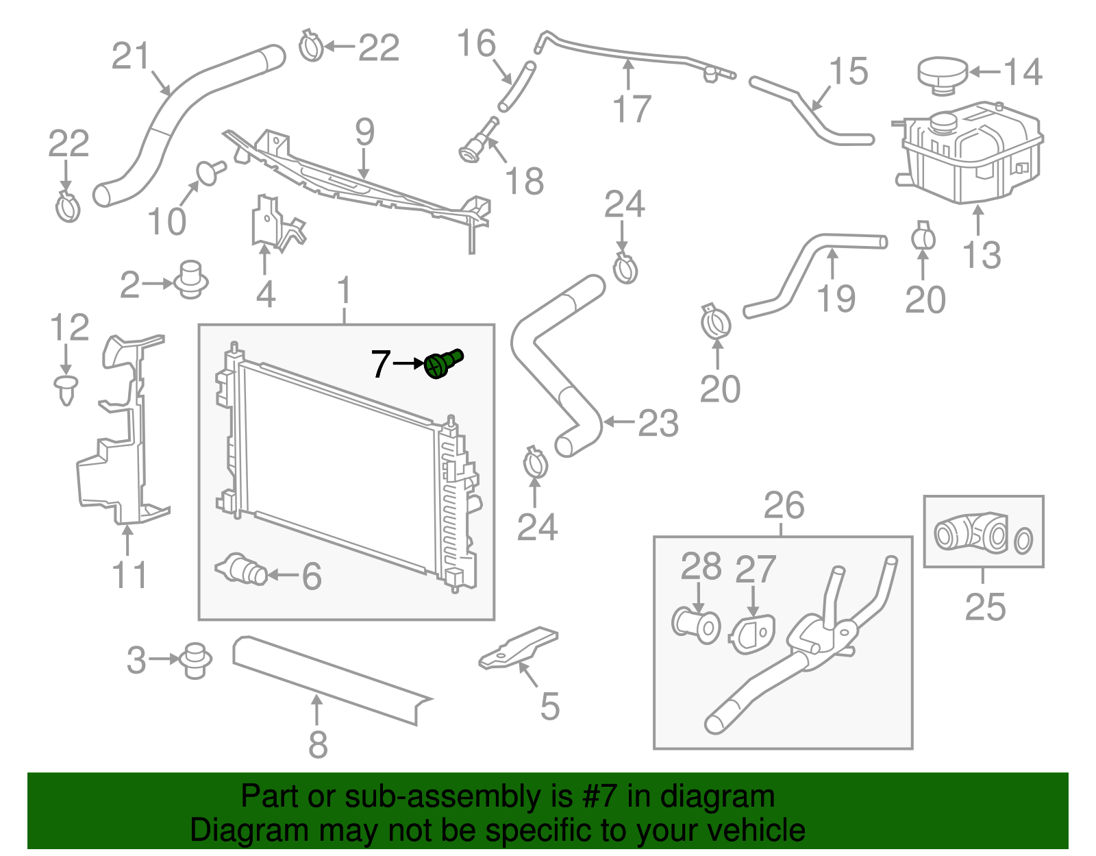 2011-2020 GM Radiator Vent Valve 13267637 GM | GMPartsDirect.com