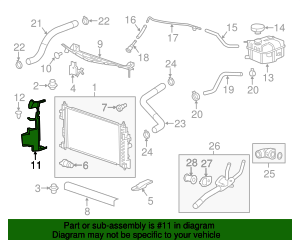 2014-2020 Chevrolet Impala Passenger Side Radiator Deflector (Air Side ...