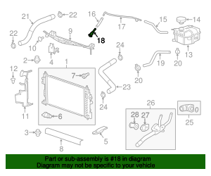 2012-2020 GM Engine Coolant Overflow Hose Adapter 12637187 GM ...