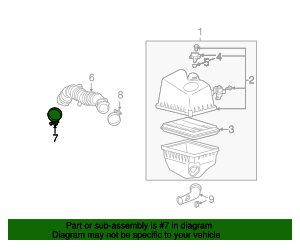 1990-2024 Toyota Air Inlet Hose Clamp 96111-10730 | Toyota Parts Center