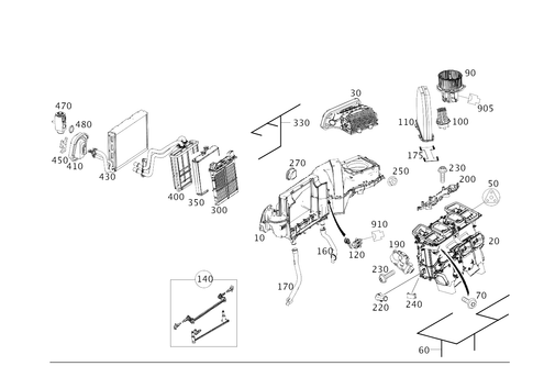 Heating and Air Conditioner Housing with Blower and Wiring Harness for ...