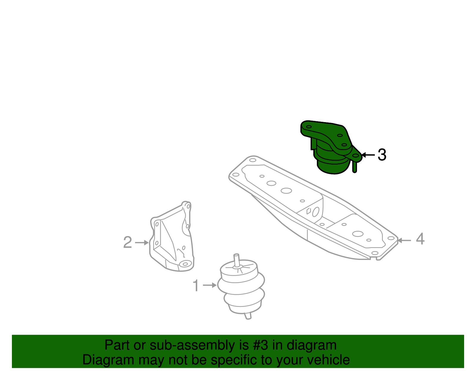2009-2025 Nissan Rear Transmission Mount 11320-1EA0A | Coulter Nissan Parts