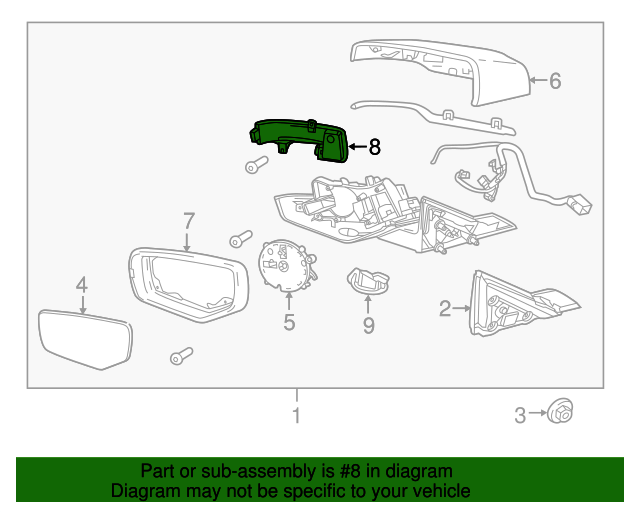 2014-2020 Cadillac Turn Signal Lamp - Driver's Side (LH) 23105582 ...
