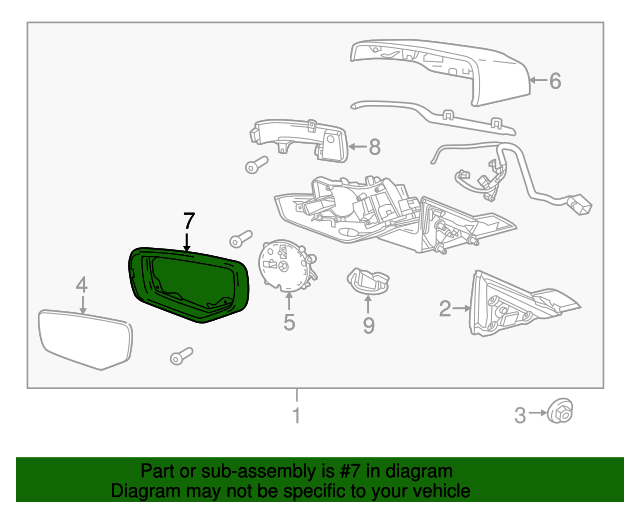 84348317 - Primed Passenger Side Door Mirror Housing Bezel 2014-2023 ...