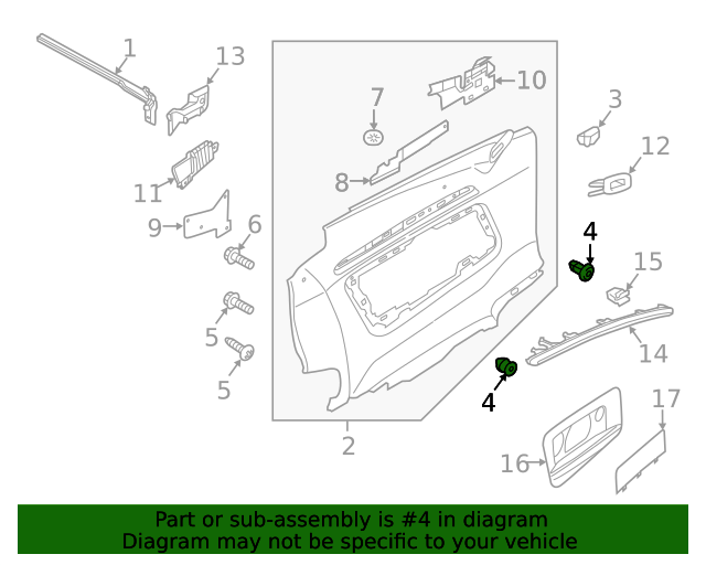 2003-2019 Audi Door Interior Trim Panel Retainer 8Z0-868-243 | Audi USA ...