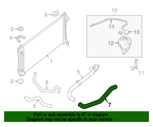 2013-2018 Nissan Altima Lower Hose 21503-3TA0A | OEM Parts Online