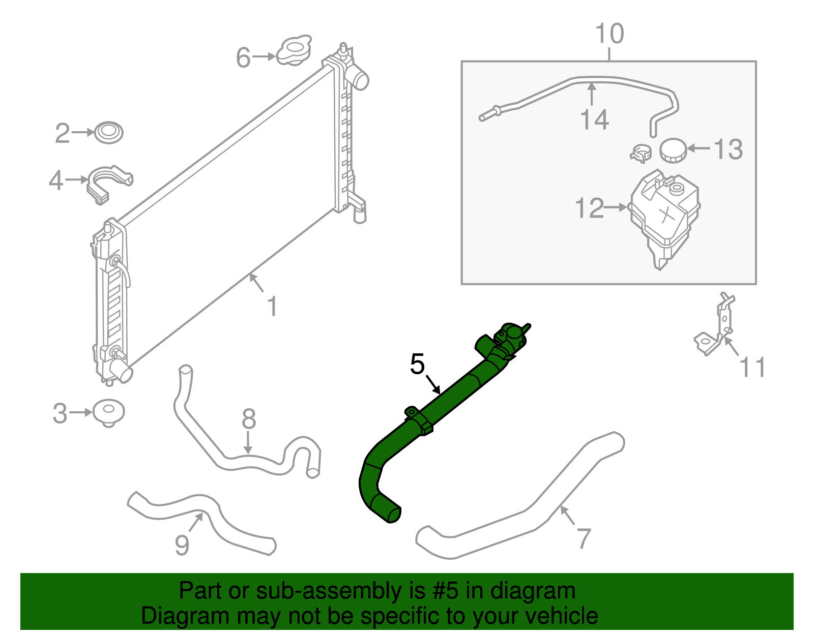 2013-2018 Nissan Altima Upper Hose 21501-3TA0A | OEM Parts Online