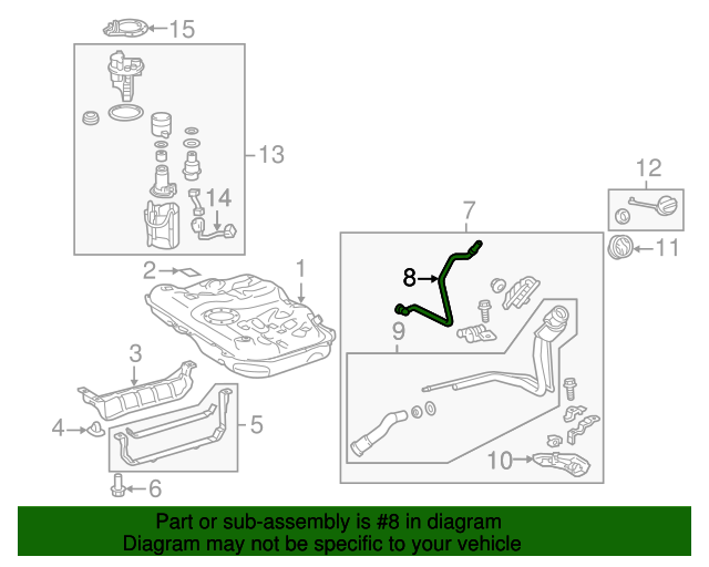 77226-06120 - Fuel Tank Vent Hose 2012-2018 Toyota | AutoNationParts.com