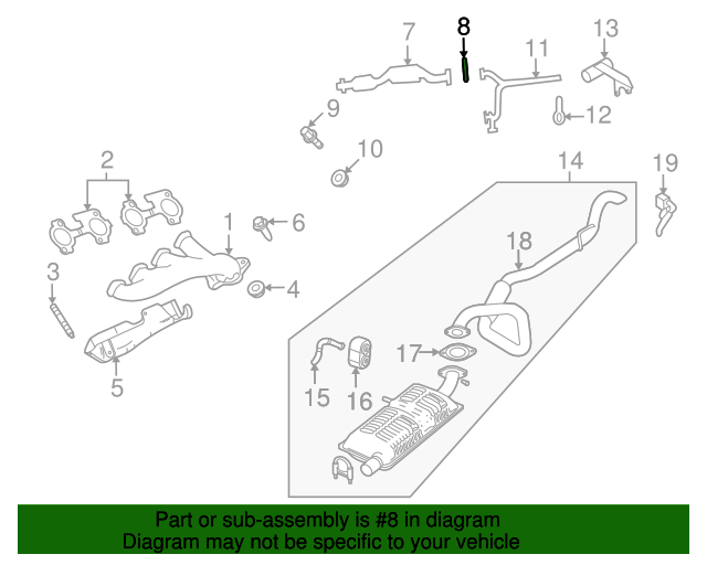 1992-2011 Ford Catalytic Converter Gasket E9AZ-5E241-A | Varsity Ford