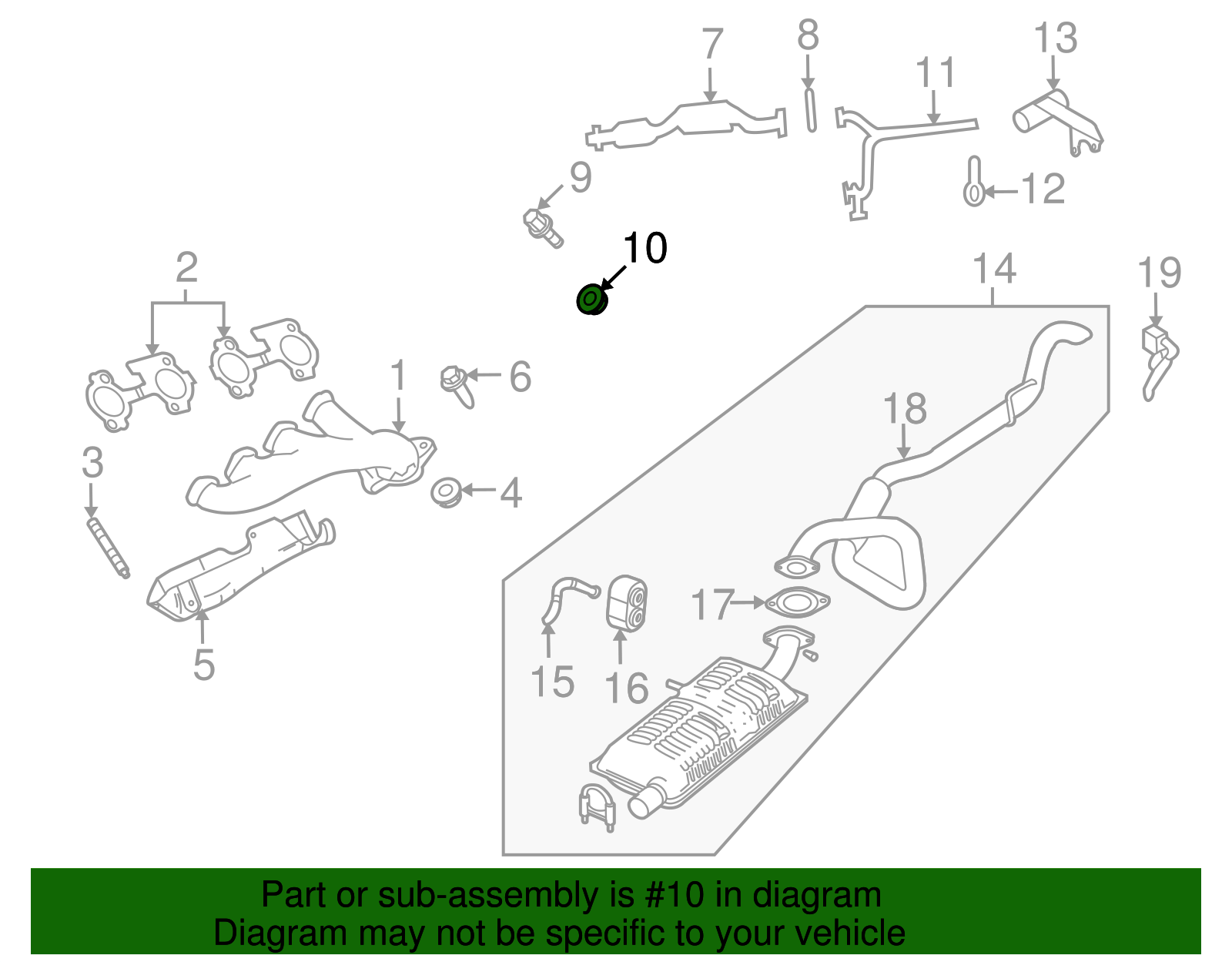 W705443-S900 - Catalytic Converter Nut - 2001-2020 Ford | Eastgate Ford ...