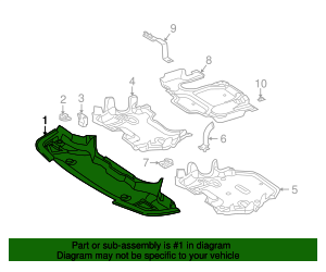 Genuine OEM Front Deflector | 219-524-01-30-64 | Fits Select 2006-2011 ...