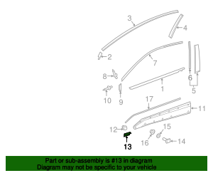 2018-2019 Toyota C-HR Lower Molding Retainer 75392-F4010 | Toyota Parts ...