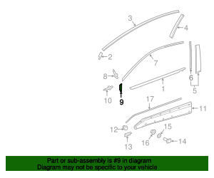 75752-10040 - Door Reveal Molding 2018-2022 Toyota C-HR ...