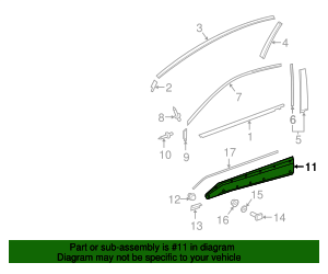 2018-2022 Toyota C-HR Door Molding 75732-F4010 | AutoNation Parts