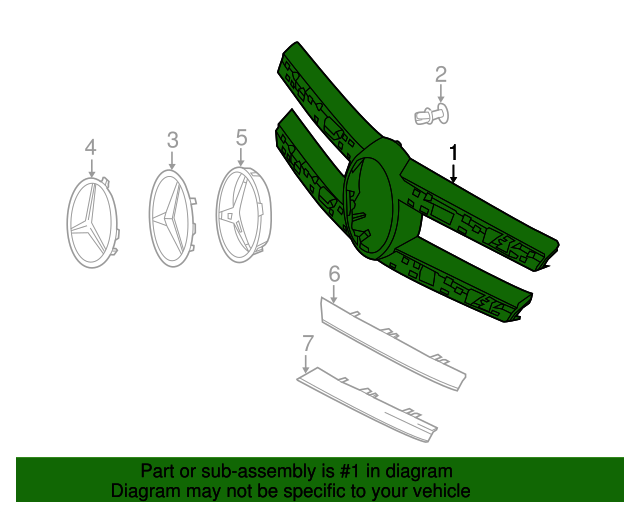 166-880-03-85-9982 - Grille 2013-2016 Mercedes-Benz | Mercedes-Benz USA ...