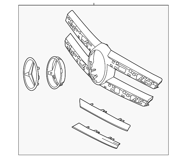 166-880-02-85-9040 - Grille 2013-2016 Mercedes-Benz | Mercedes-Benz USA ...