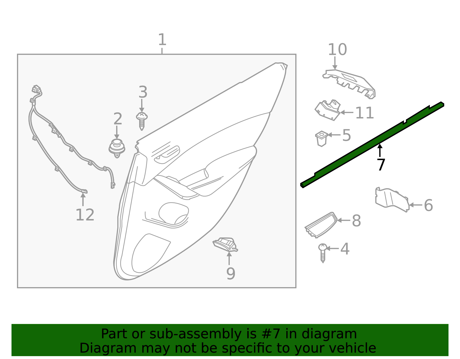 GRT6-72-821A - 2018-2021 Mazda 6 - Belt Weather-Strip | Mazda Part Direct