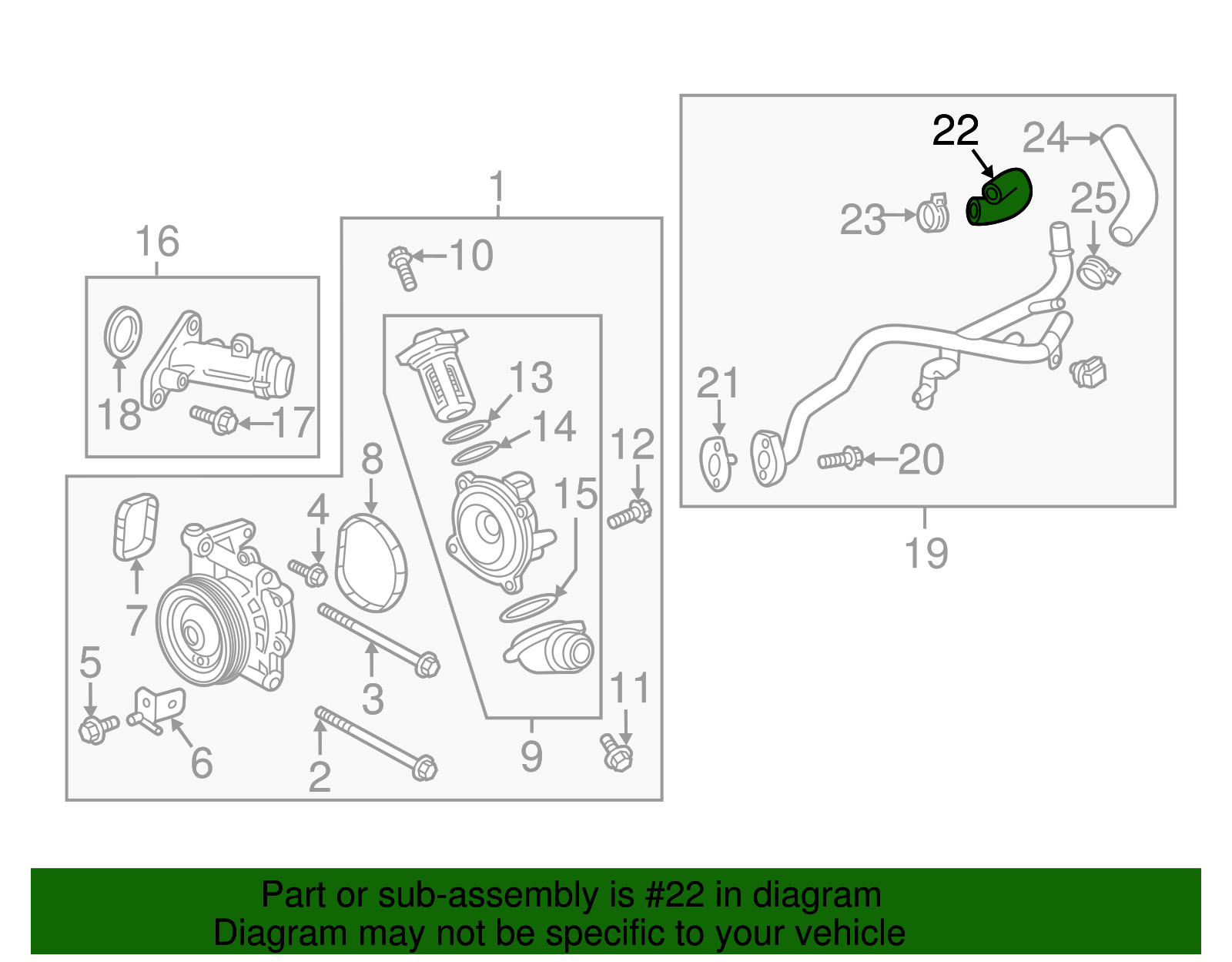 2017-2019 GM Thermal Bypass Hose 55591997 GM | GMPartsDirect.com