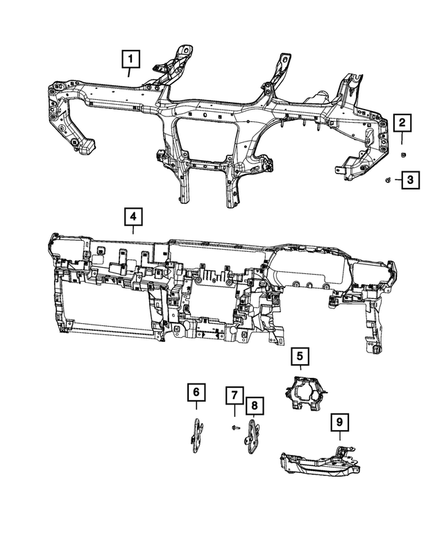 2021-2023 Jeep Instrument Panel Bracket 68375470AA | Mopar Estores