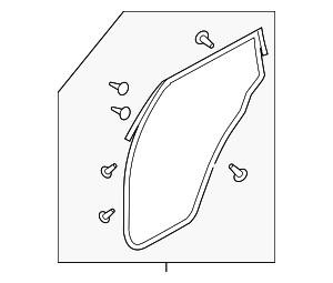 2009-2014 Nissan Murano Surround Weather-Strip 82831-1AA3A | TascaParts.com