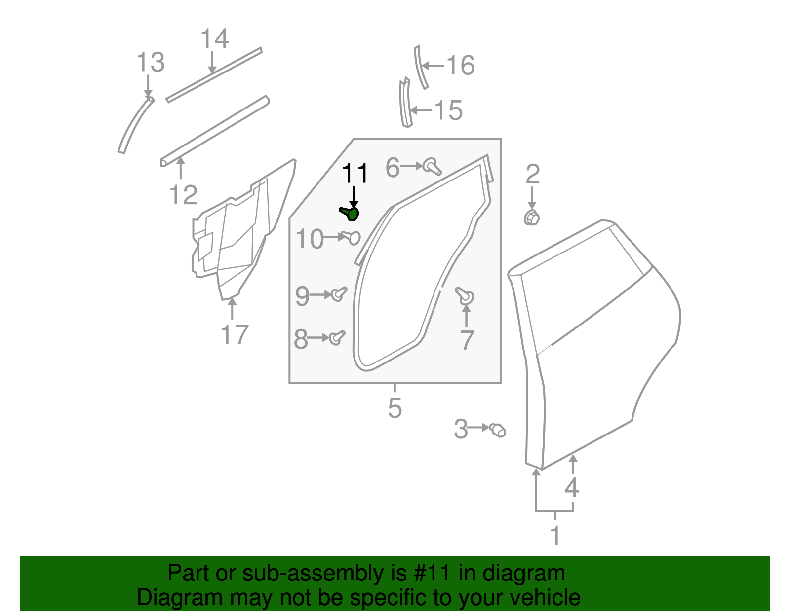 2007-2014 Nissan Door Weather-Strip Clip 80850-89922 | Sullivan ...