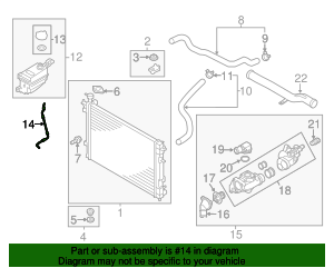2014-2015 Kia Sorento Overflow Hose 25443-2P500 | OEM Parts Online