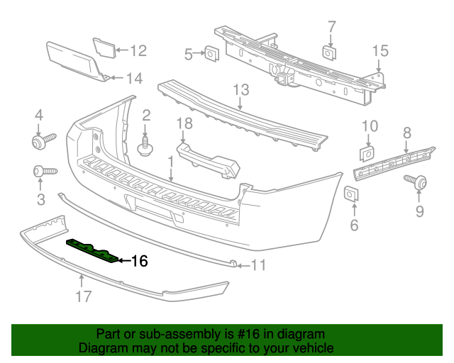 2015-2020 Cadillac OEM NEW 15-20 GM Cadillac Escalade ESV Base Rear ...