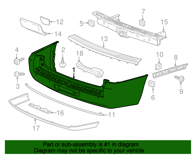 2017-2020 Cadillac Escalade ESV Bumper Cover 84399430 | TascaParts.com