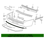 2015-2020 Cadillac Rear Bumper Fascia Molding 23224609 GM ...
