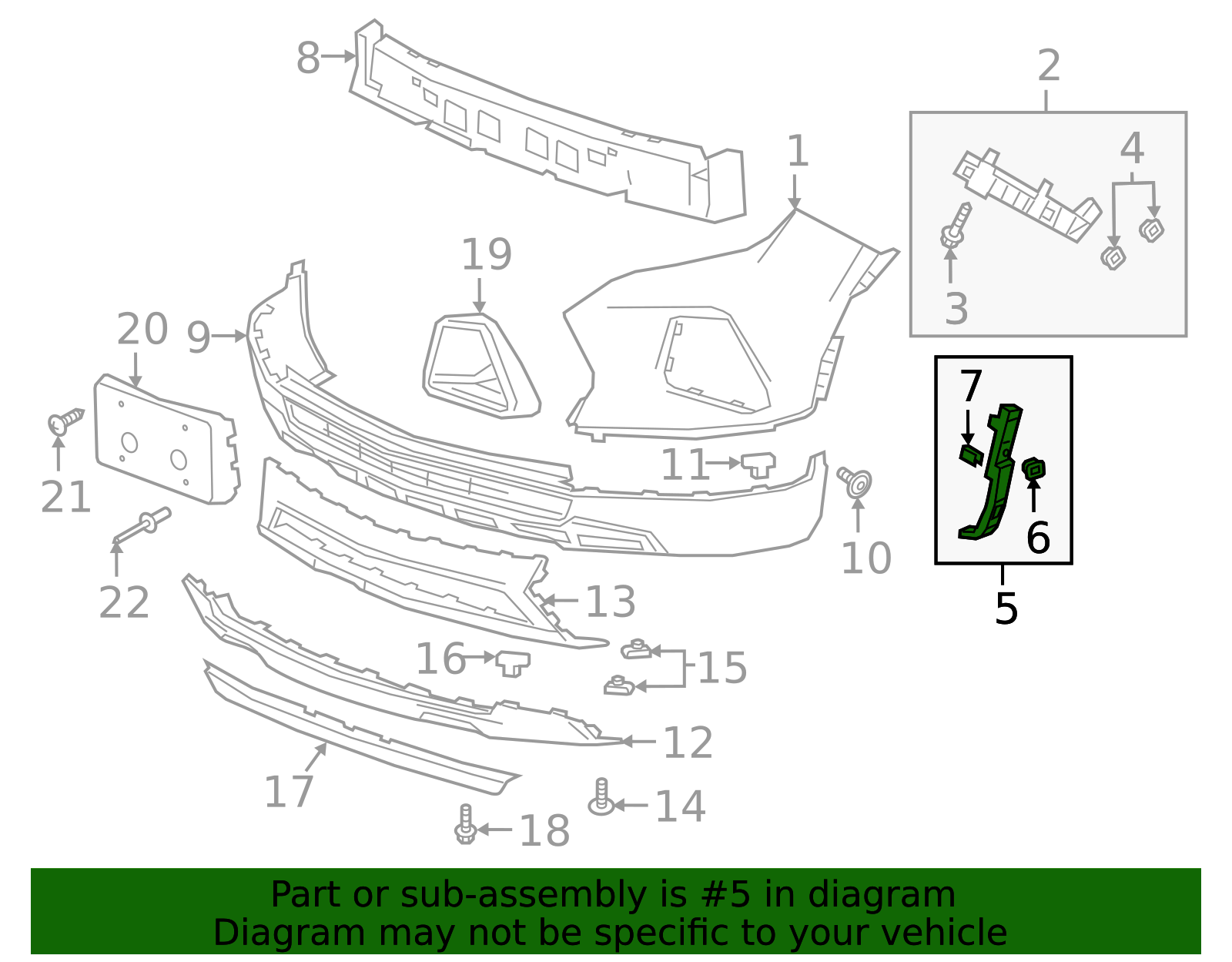 2019-2025 Chevrolet Blazer Front Driver Side Bumper Fascia Lower ...