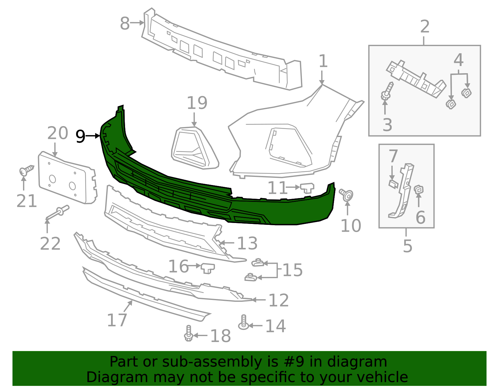 2019-2022 Chevrolet Blazer Black Front Lower Bumper Cover 84258688 GM ...