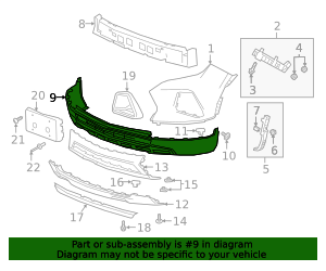 2019-2022 Chevrolet Blazer Black Front Lower Bumper Cover 84258688 ...