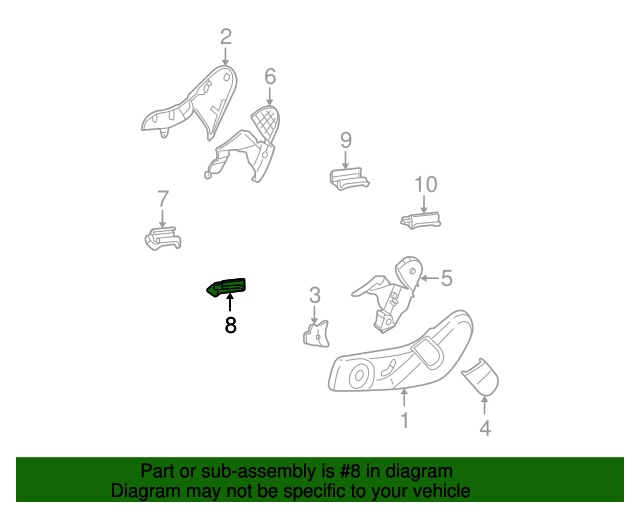 204-919-01-20-9051 - Track End Cap 2008-2014 Mercedes-Benz | Mercedes ...