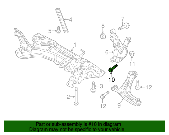 W709618-S442 - Lower Control Arm Mount Bolt 2011-2022 Ford ...