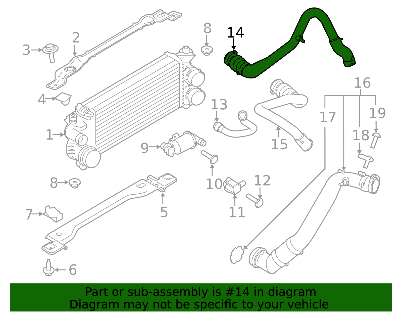 2021-2025 Ford Inter-Cooler Hose NL3Z-6C646-B | OEM Parts Online