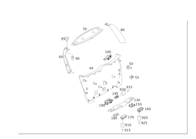 2003-2011 Mercedes-Benz Handle 164-740-08-93 | MB Dealer Parts