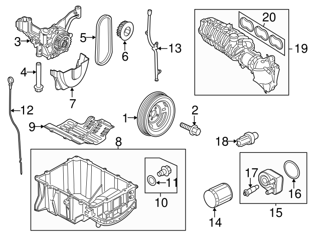 2016-2021 Ford Drive Belt F1FZ-6B651-A | TascaParts.com