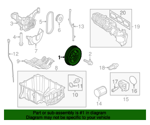CM5Z-6312-K - Crankshaft Pulley 2015-2018 Ford Focus | Ford OEM Parts ...