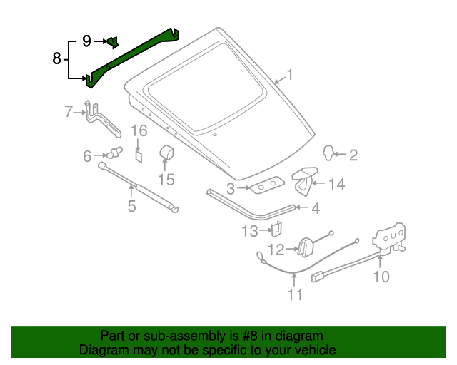 2006-2012 Porsche Cayman Liftgate Hinge Cover 987-512-111-00-01C ...